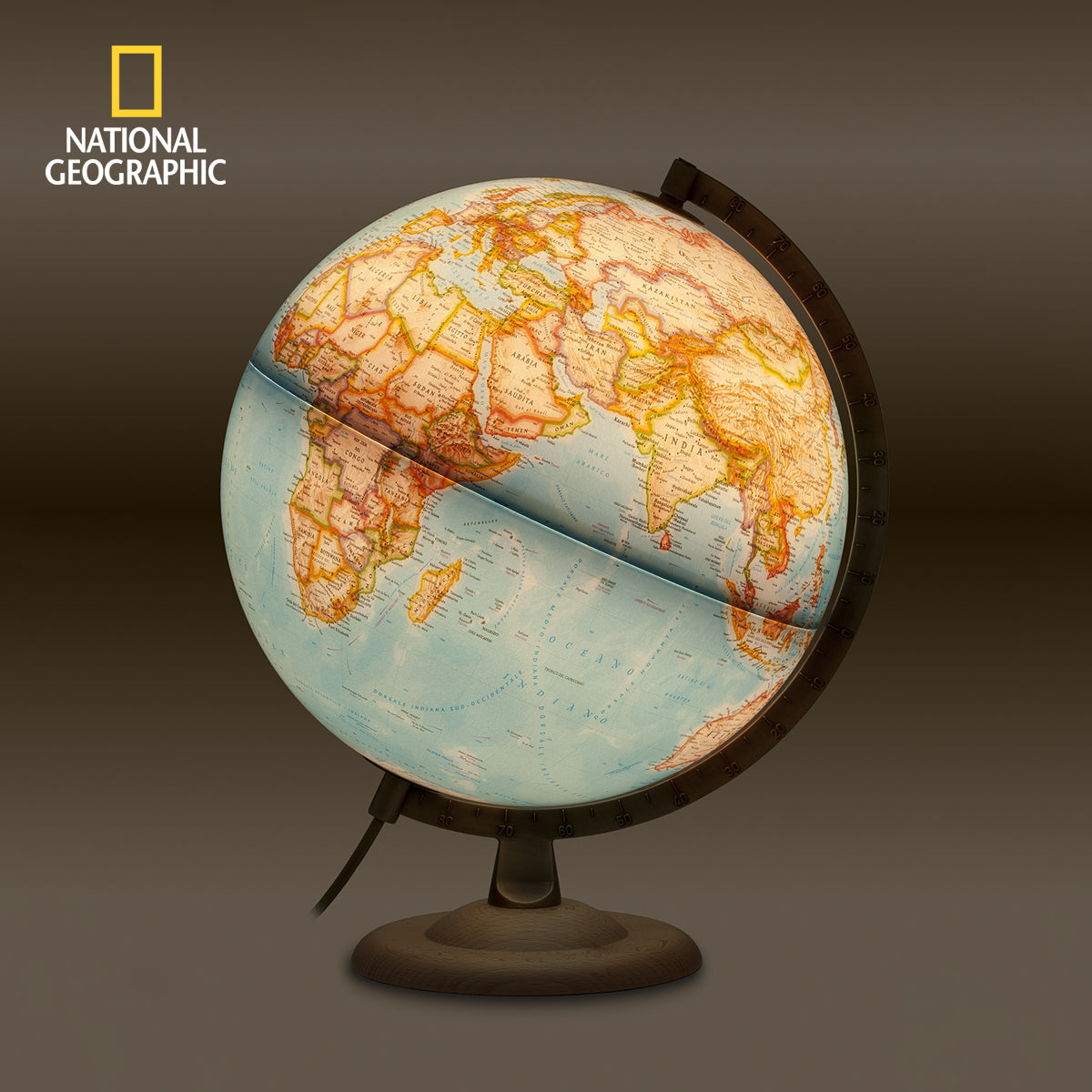 Mappamondo National Geographic GOLD CLASSIC | Illuminato